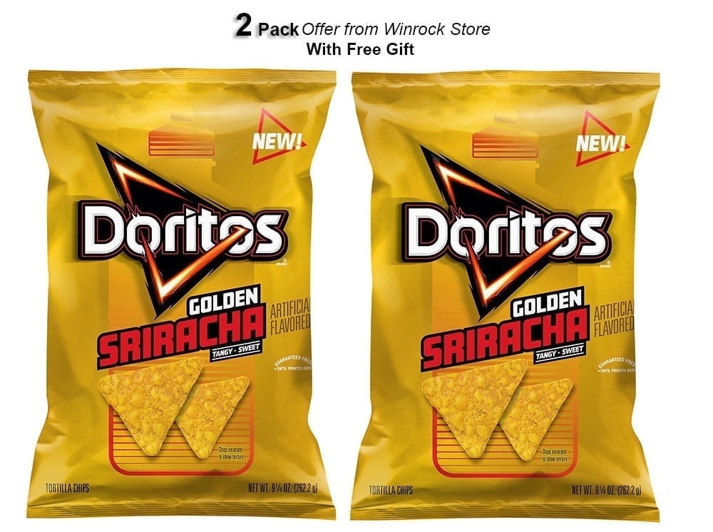 Doritos Tortilla Chips Tangy Golden Sriracha Flavored Snack Chips, 9.25 Ounce (2 Pack) - Walmart.com