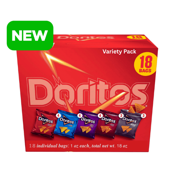 Doritos Variety Pack – 18 OZ Box with 18 Single-Serve Bags in 5 Bold ...