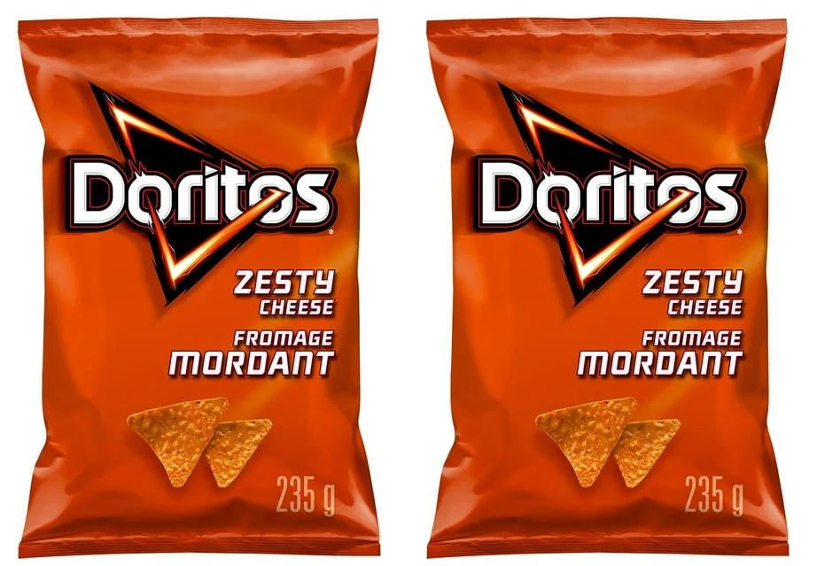 Doritos Zesty Cheese Flavored Tortilla Chips, 235g (2 Pack) - Walmart.com
