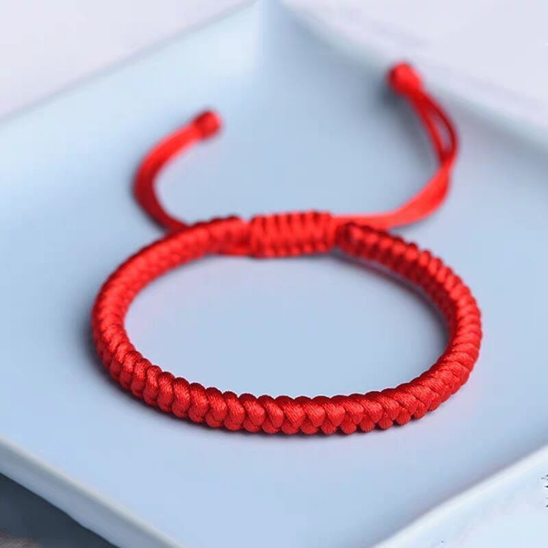 Dorje Knot Red Rope Adjustable Size Hand-woven Red Rope - Walmart.com