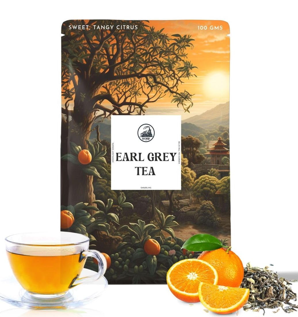 Dorje Teas Darjeeling Earl Grey Tea - 100gm, 3.5 Ounce, 40 Cups ...
