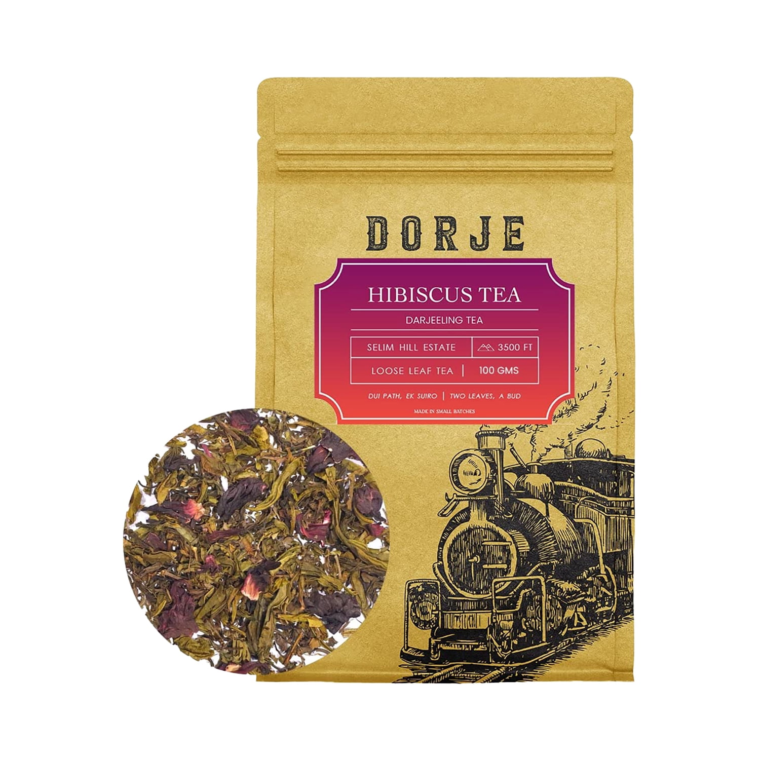 Dorje Teas Hibiscus Tea Organic Darjeeling Tea Immune System Booster 3.5 oz - Walmart.com
