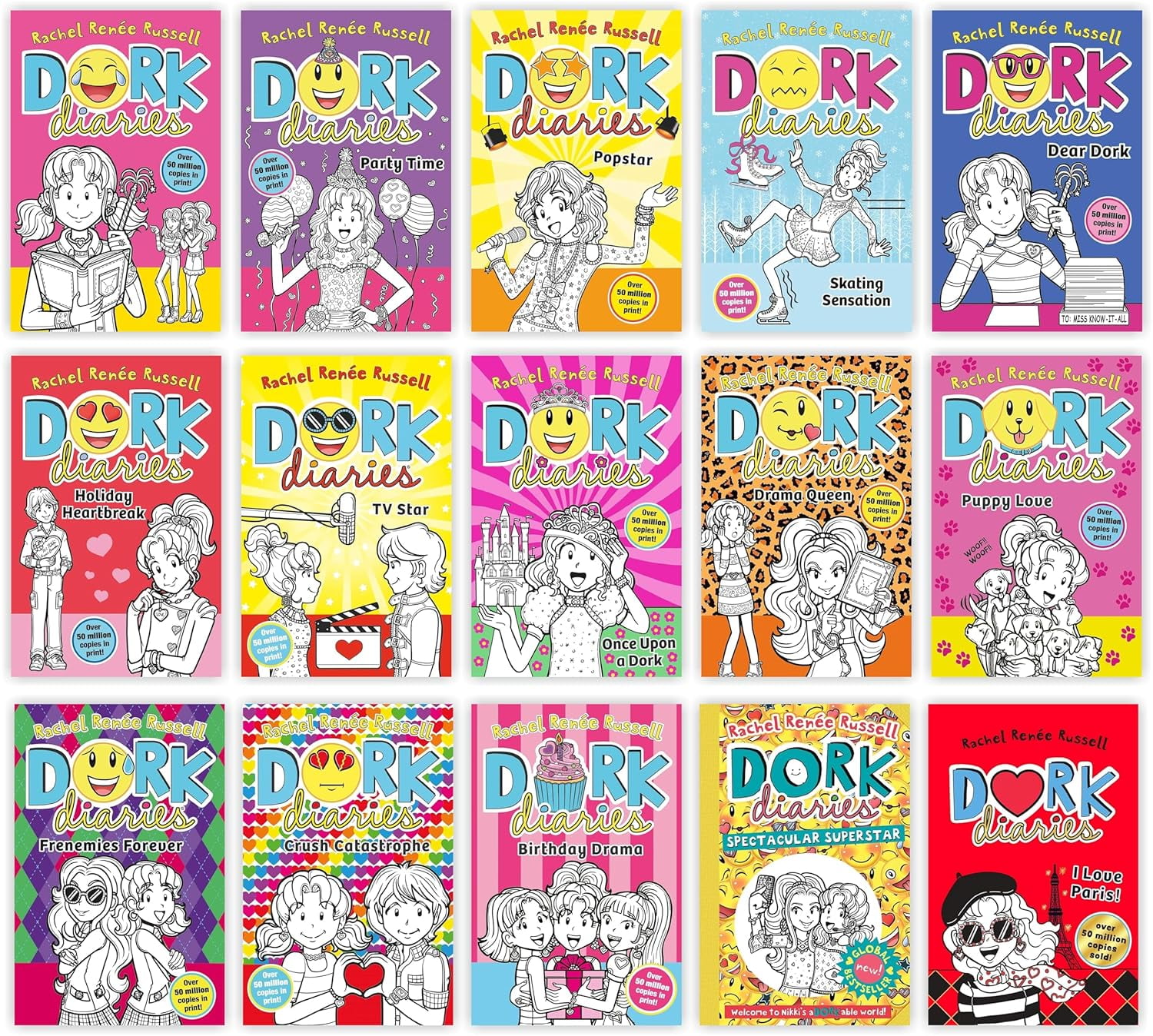 Rachel Renée Russell Dork Diaries – 15 Books Complete Set - Walmart.com
