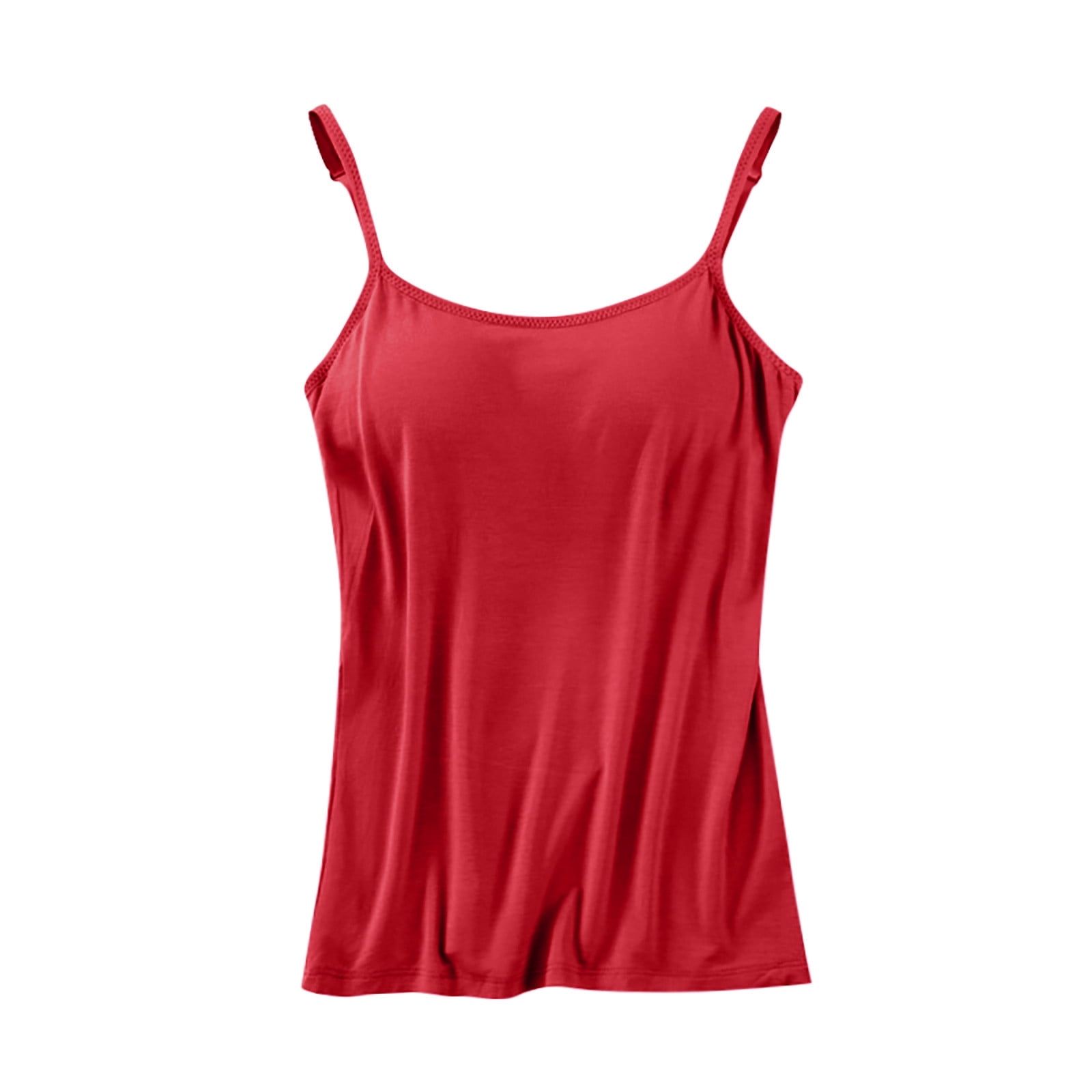 Dorkasm Tank Top With Bra Clearance Spaghetti Straps Padded Camisoles