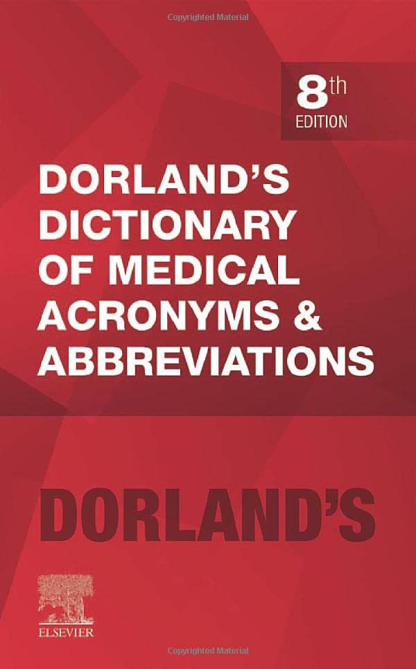Pre-Owned Dorland's Dictionary of Medical Acronyms and Abbreviations ...