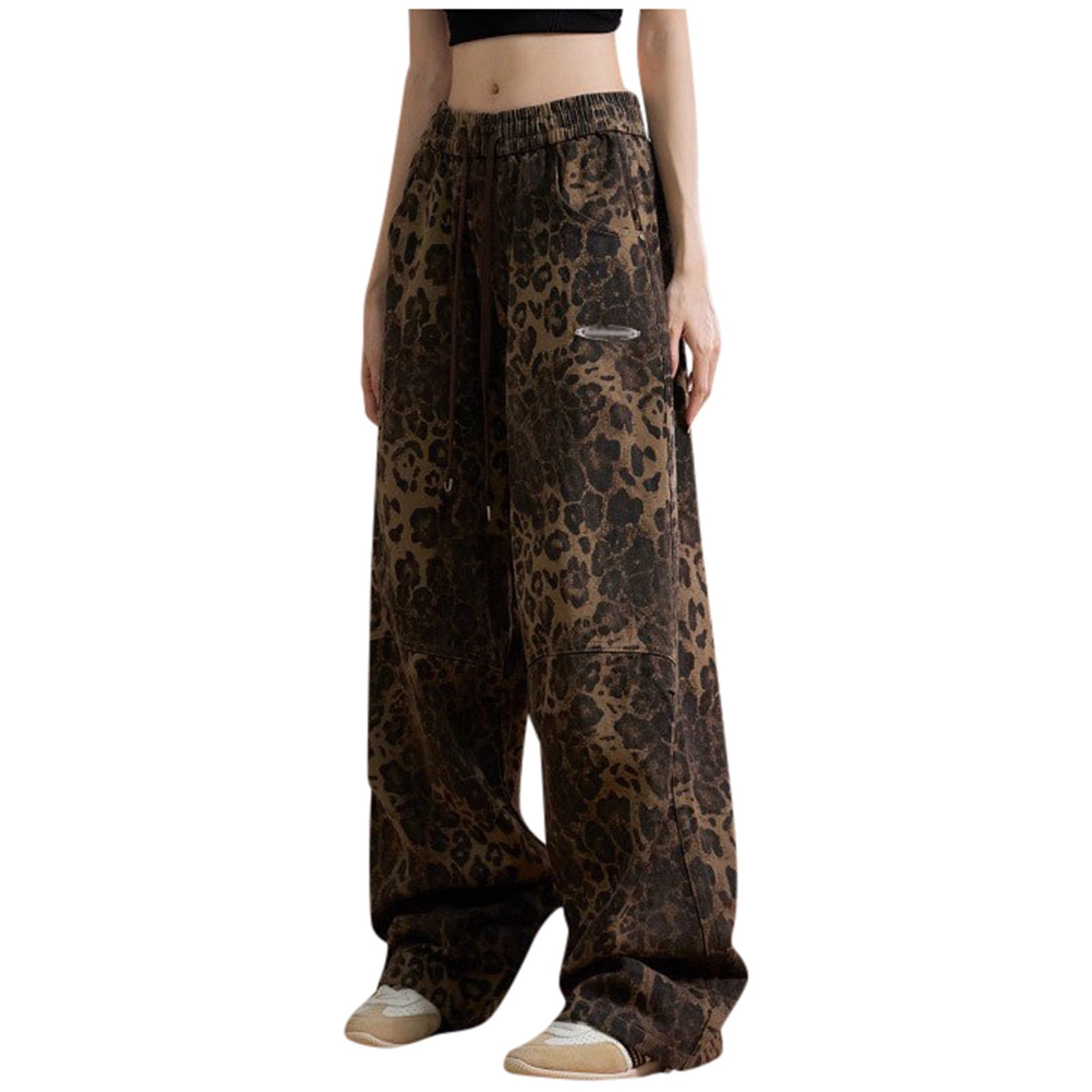 Dorm Pant Women's Leopard Print Style Sweatpants Fall/Winter Straight ...