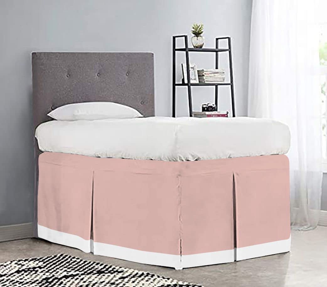 Dorm Room Bed Skirt - College Dual Tone Dorm Bed Skirt - Two Tone Dorm ...