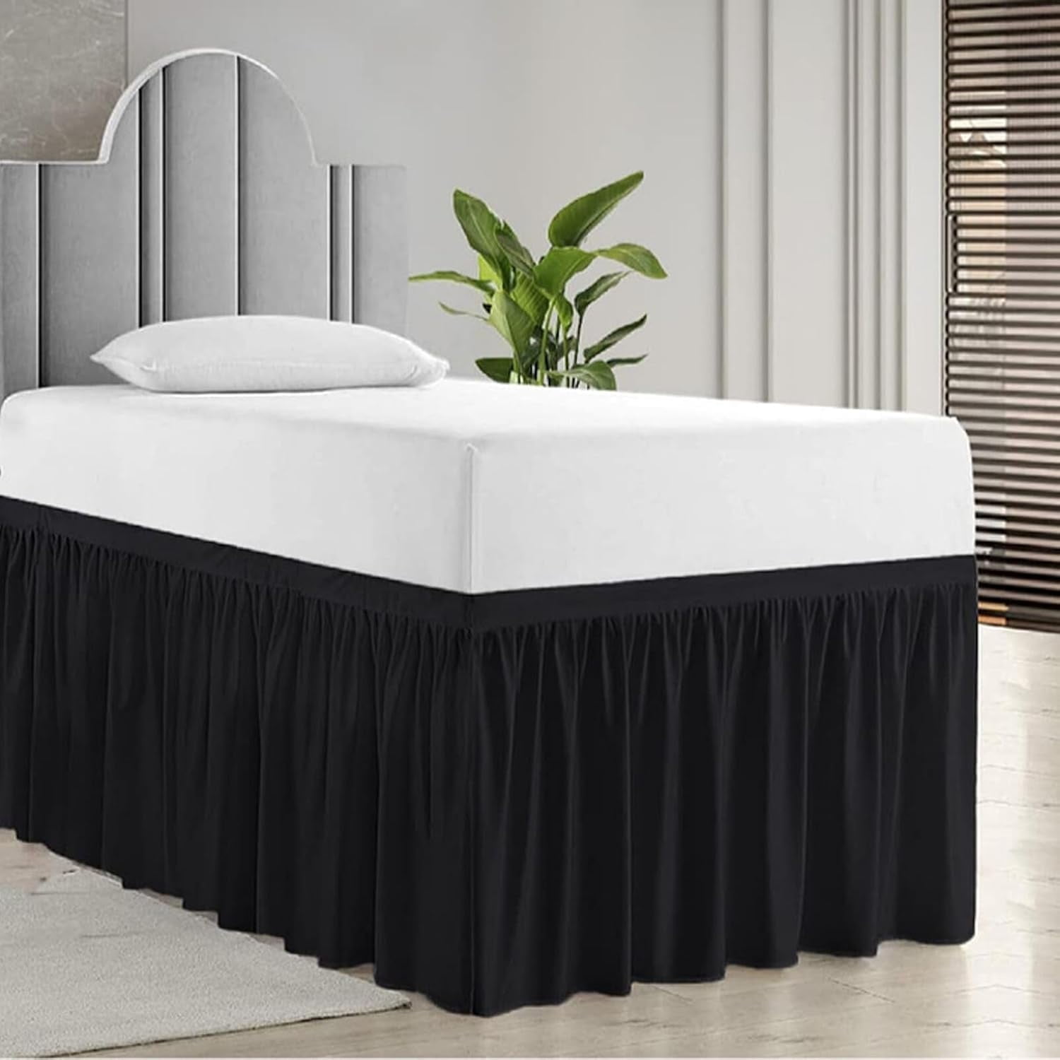 Dorm Room Bed Skirt, Extra Long College Dorm Bed Skirt, Twin XL 32 Inch ...