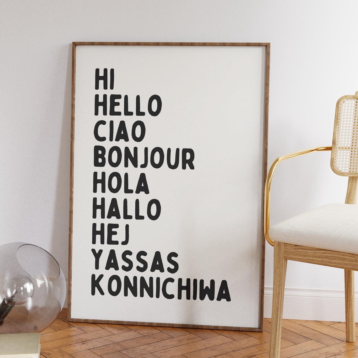 Dorm Room Wall Decor, Trendy Wall Art Hi Hello Ciao Poster, Hallway ...