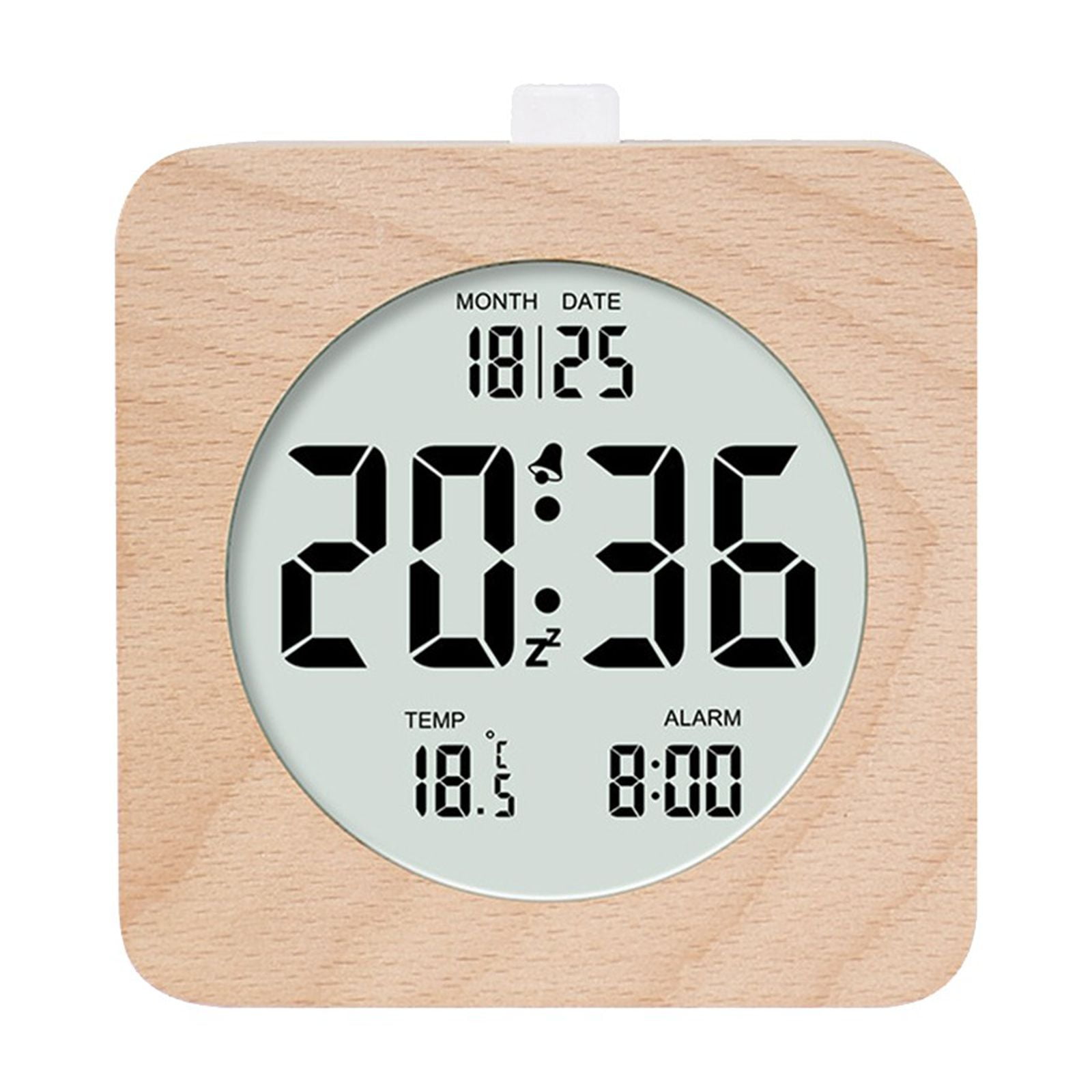 Dorm room essentials, Solid Wood Alarm Clock For Students Easy Wooden ...