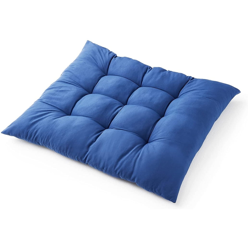 DormCo Rainha - Puffy Tufted Floor Pillow Royal Navy Blue - Walmart.com