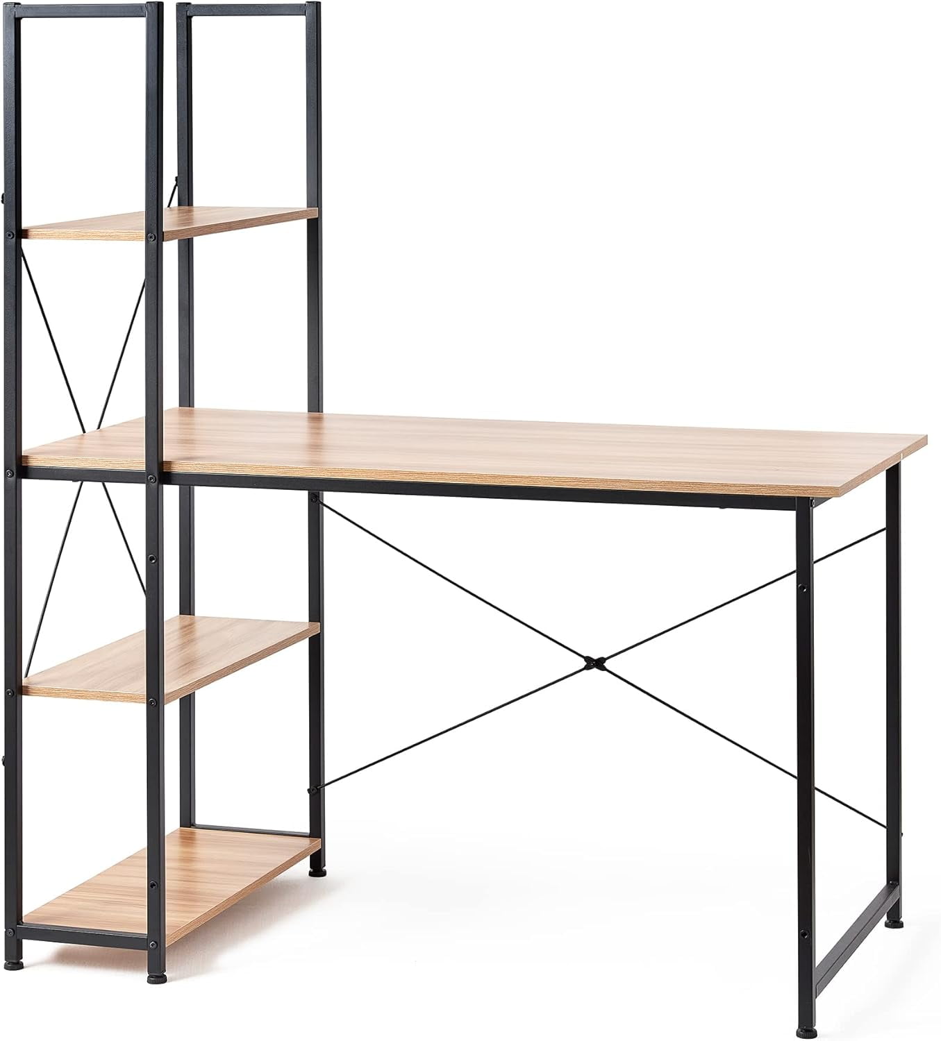 DormCo Suprima® Desk - Tall Bookshelf X-Style - Beech - Walmart.com