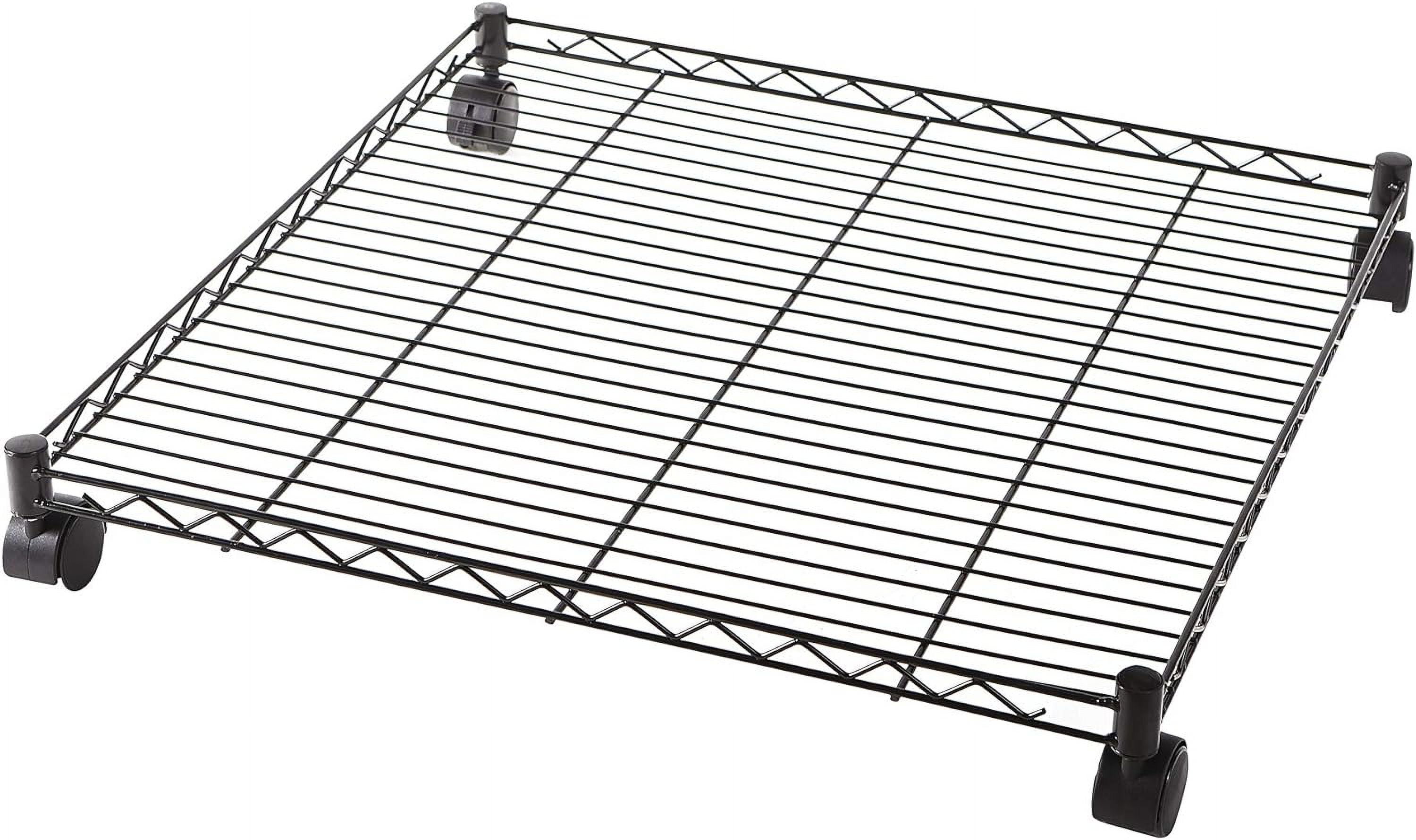 DormCo Suprima Rolling Underbed Square Shelf - Black - Walmart.com