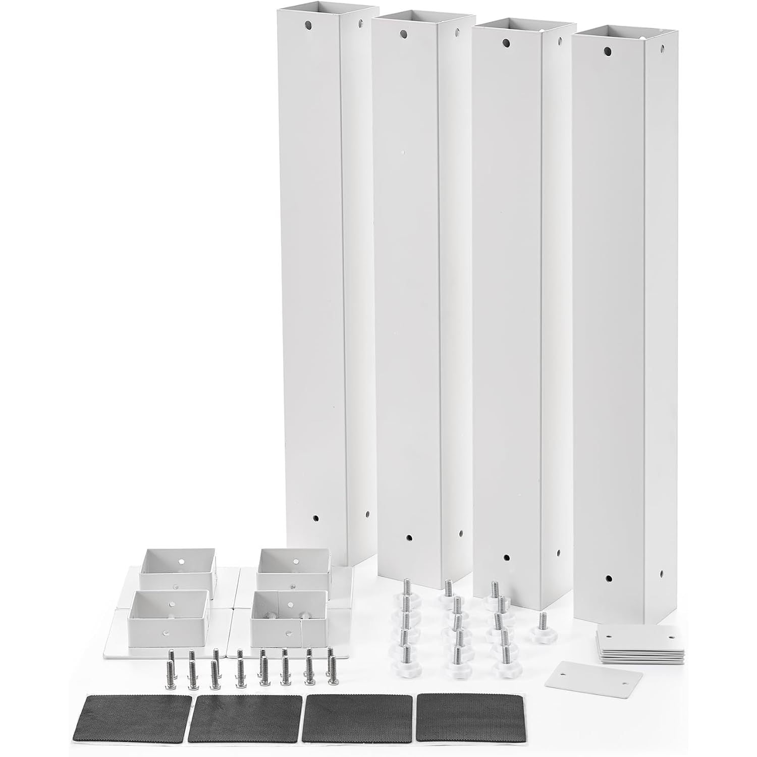 DormCo Suprima® Ultimate Height Bed Risers - Carbon Steel - White ...
