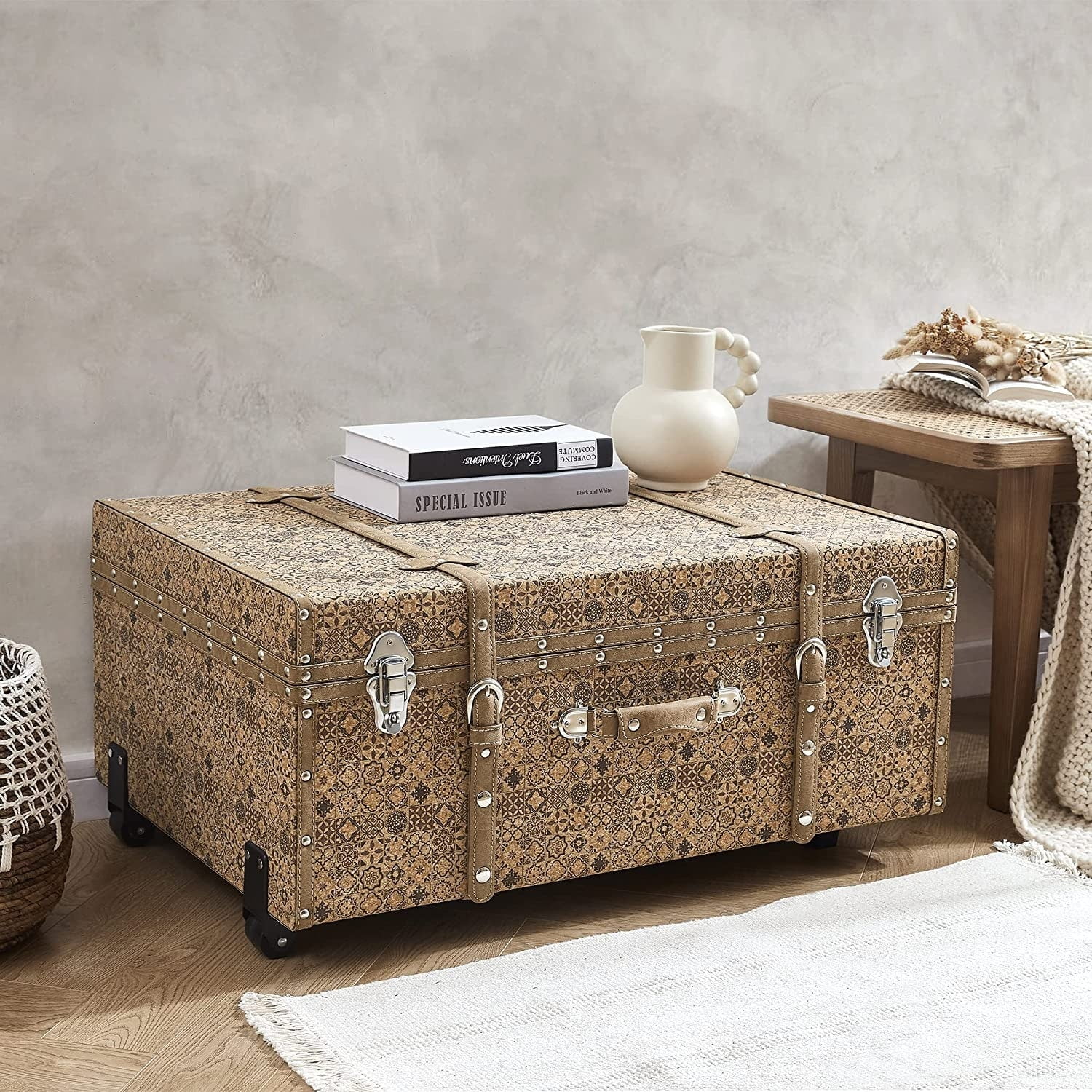 DormCo Texture® Brand Trunk - Mosaic - 29"L x 20"W x 14"H Mosaic Rose ...