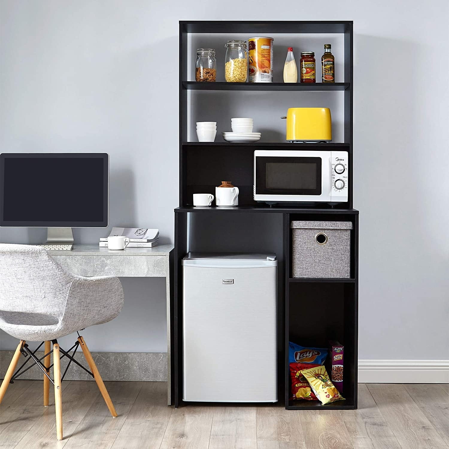 DormCo Yak About It® - Mini Fridge Dorm Station with Top Shelf by Black ...