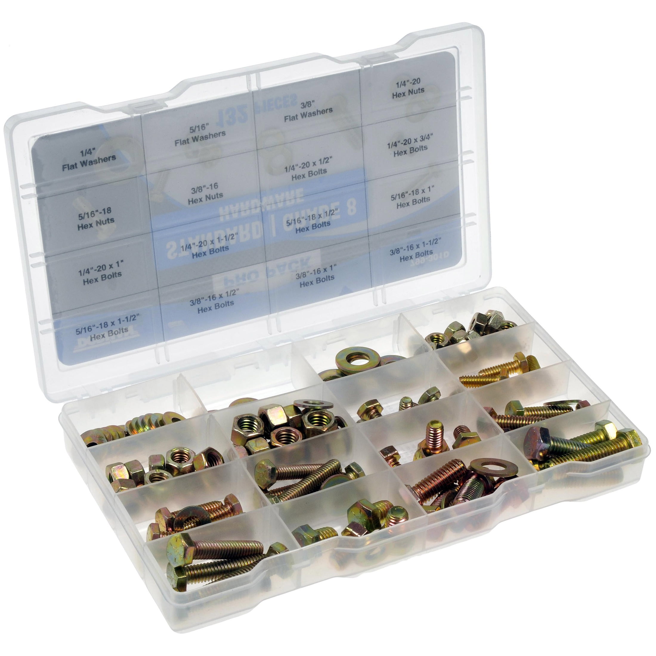 Dorman Pro Pack Hardware Kit, 132 Pieces, Standard Grade 8, Pack of 96 ...