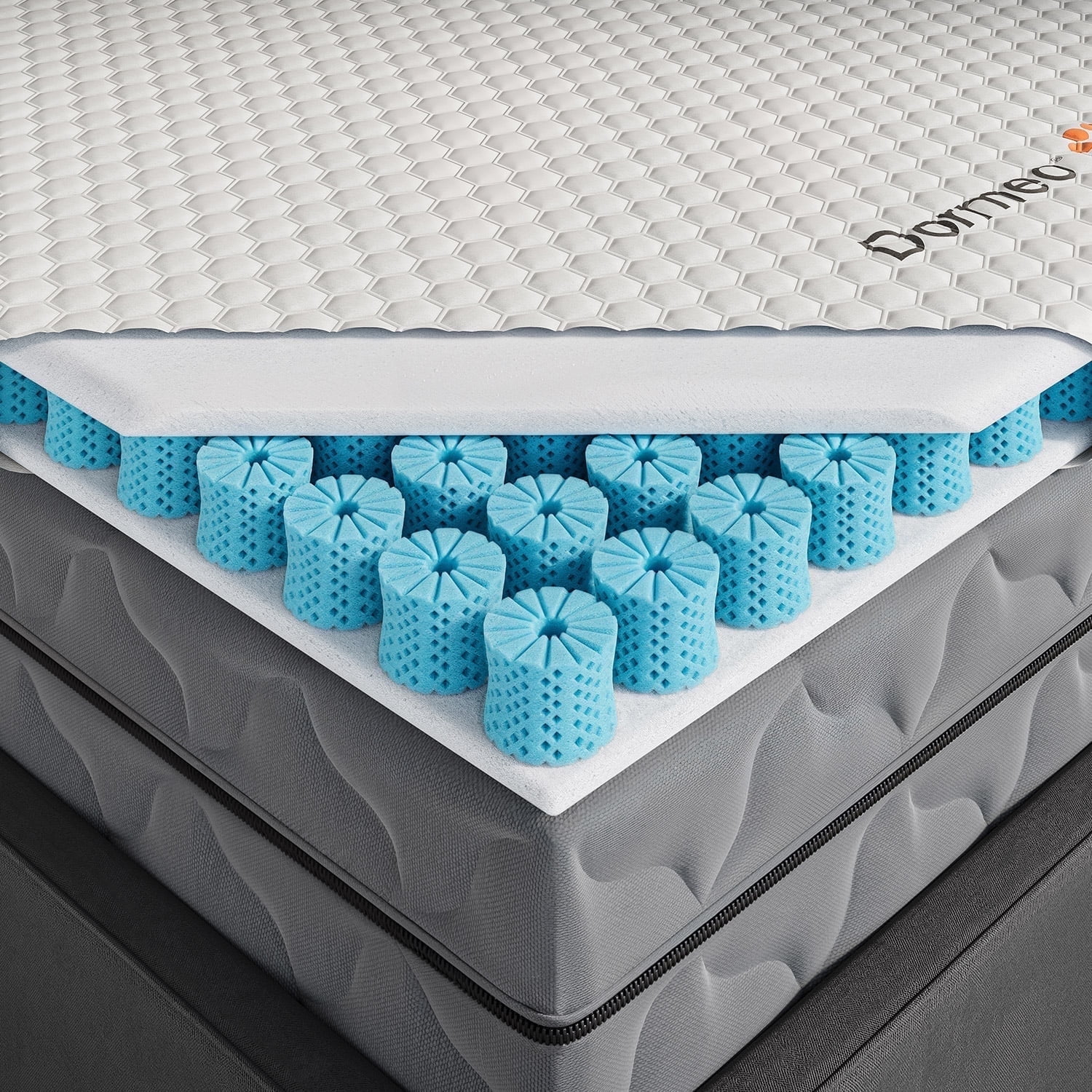 Dormeo 3-Inch King Mattress Topper with Cooling Octaspring Technology ...