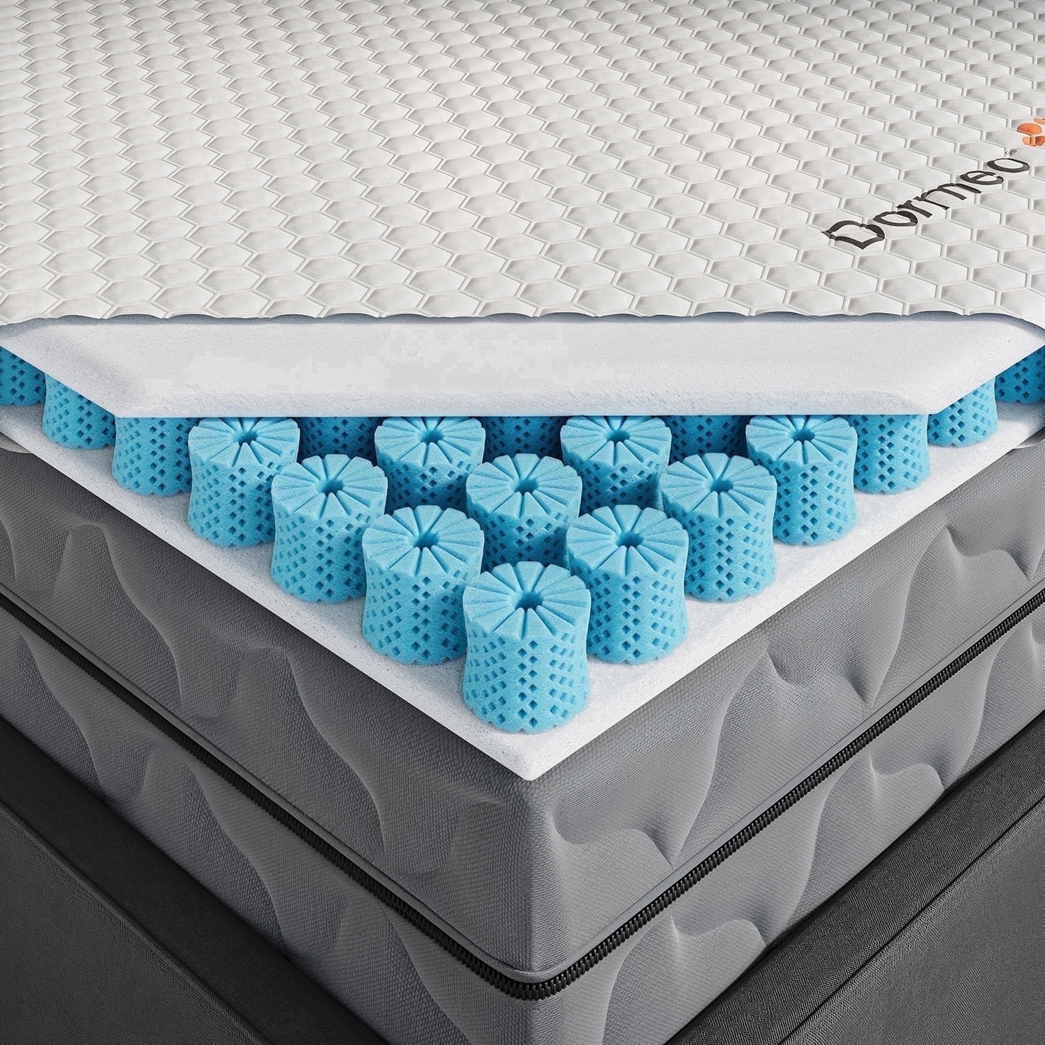 Dormeo 3-Inch Premium Queen Mattress Topper with Octaspring Technology ...