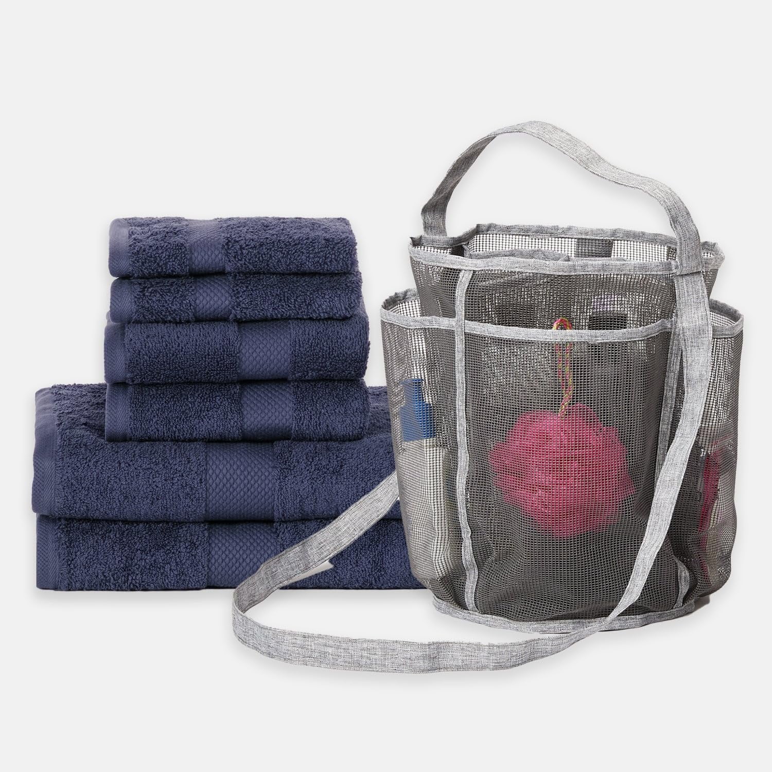 13 Piece Bath Bundle - Grey Tote & Towels - Walmart.com
