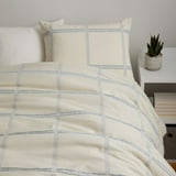 Dormify Truly Soft Full/Queen Comforter & Sham Set, Ivory/Blue Plaid Pattern, Cotton Blend ...