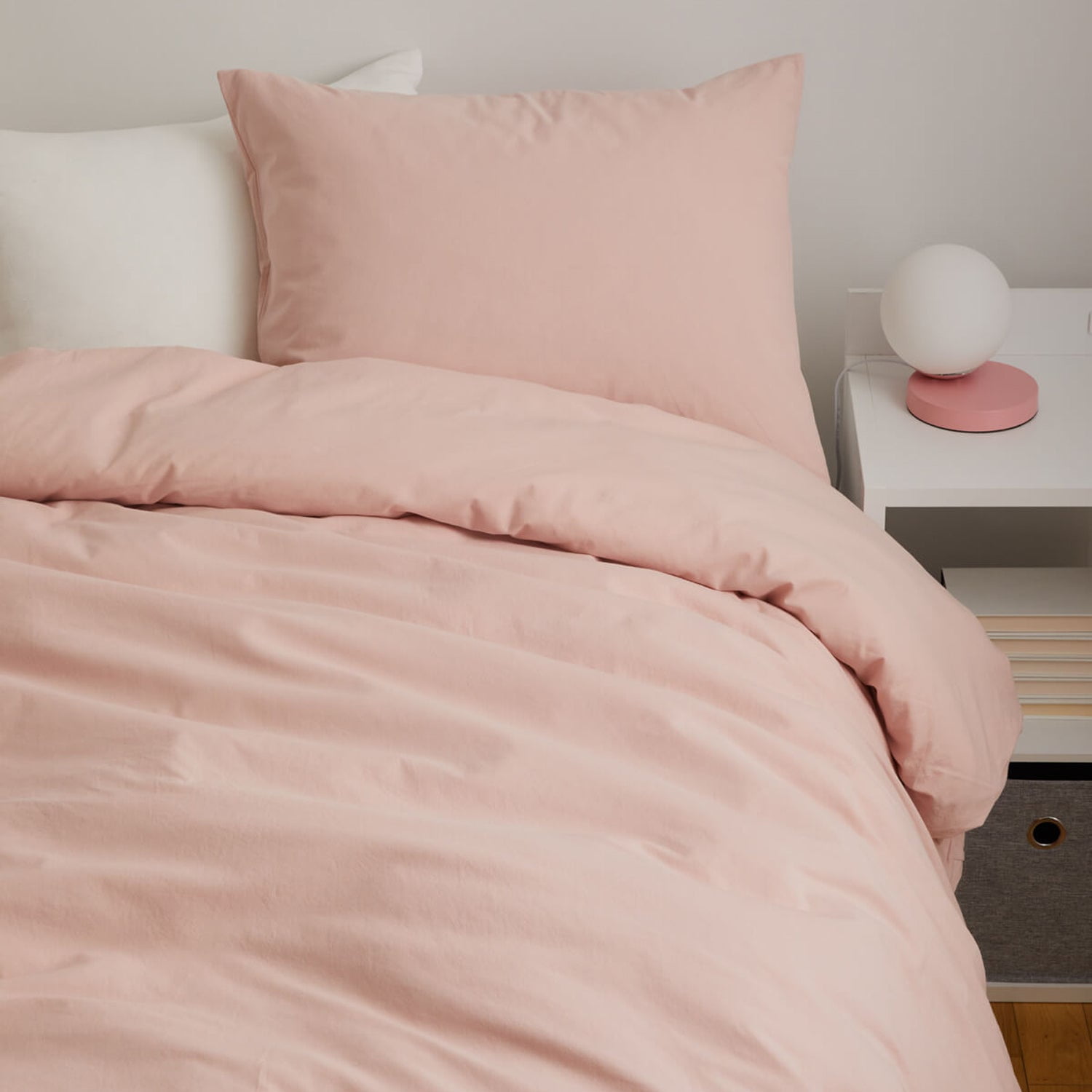 Dormify Devon Washed Cotton Duvet Cover and Sham Set, Blush Pink, Full/Queen, Dorm & College ...