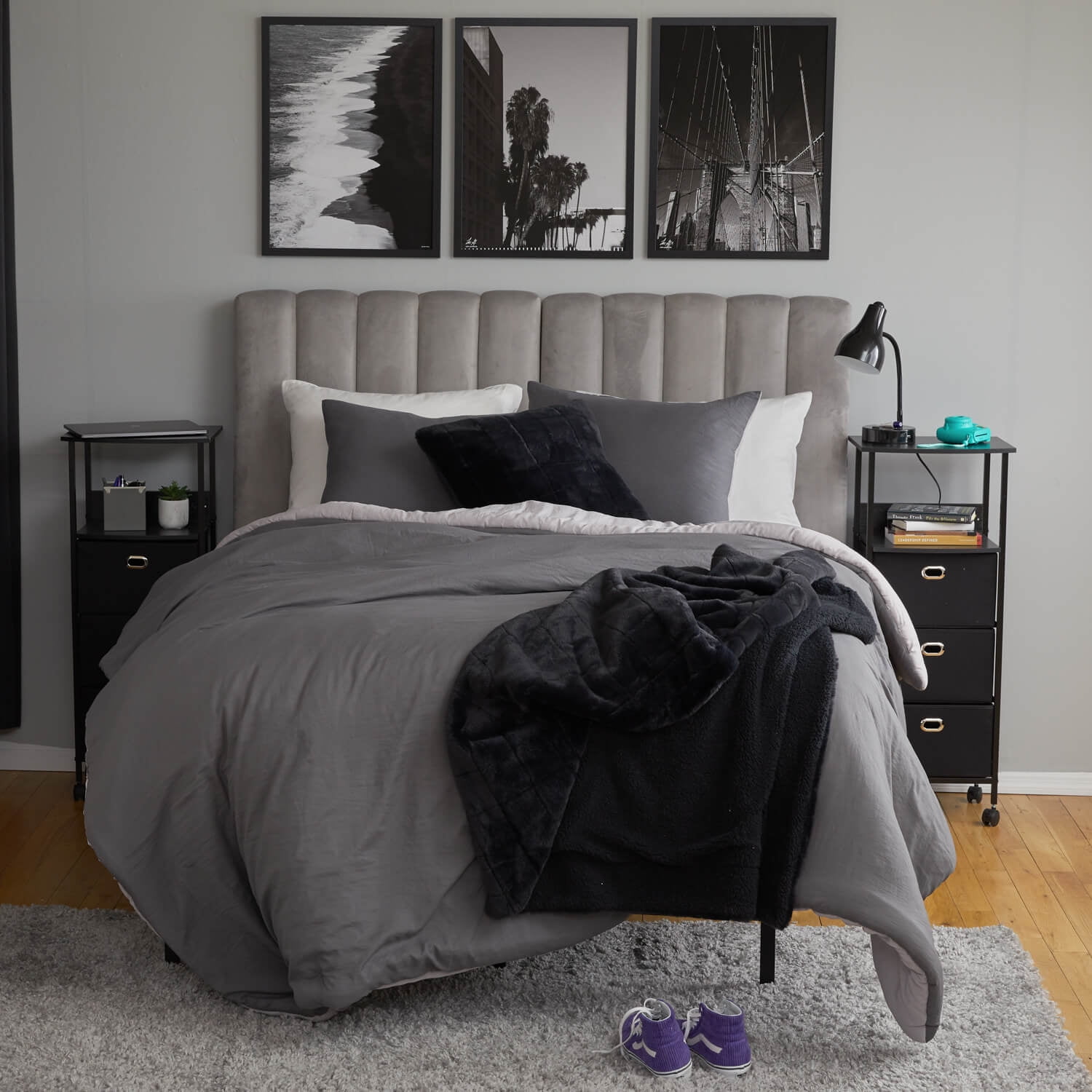 Dormify Softwash Reversible Comforter and Sham Set, Grey, Twin/Twin XL, Dorm & College ...