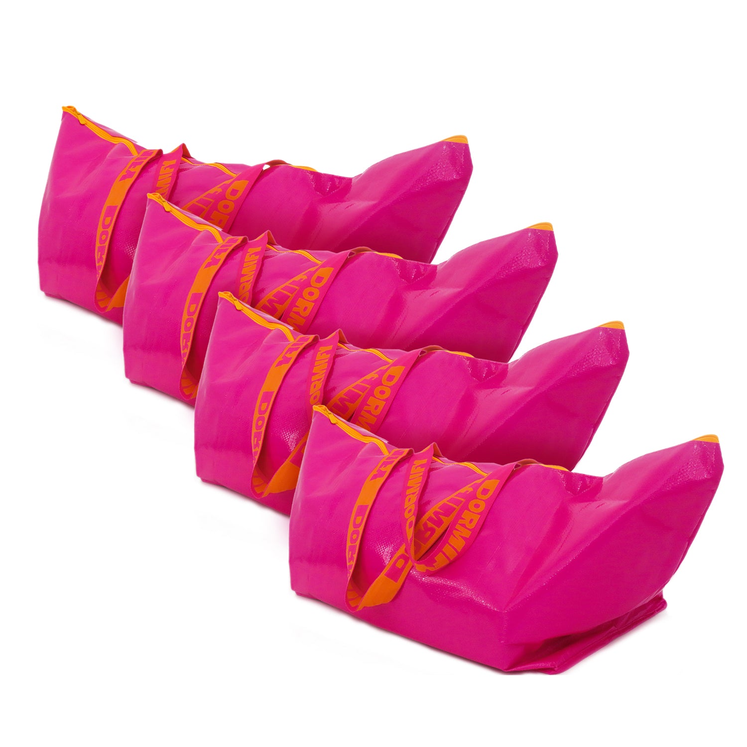 Dormify Storage Tote Bag, 4-Pack Tote Bag, Hot Pink, Durable Storage ...