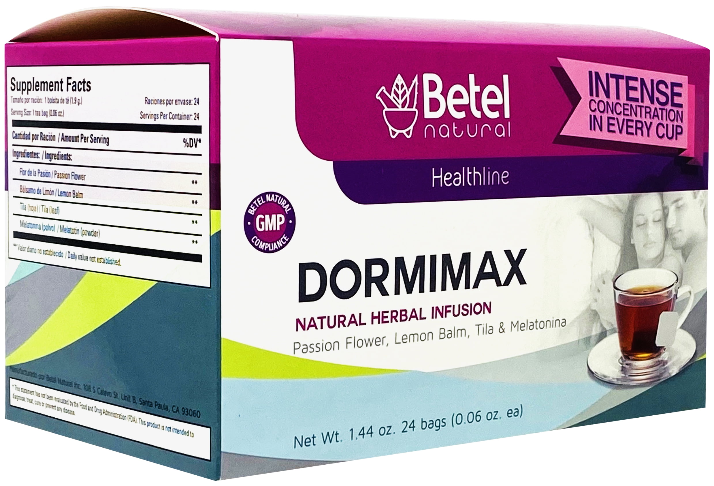 Dormimax Tea by Betel Natural - Natural Sleep Aid Tea with Melatonin ...