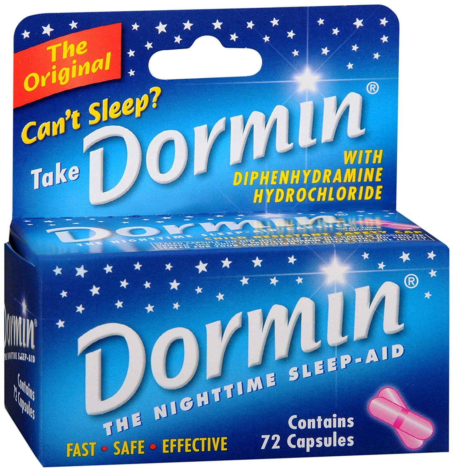 Dormin Nighttime Sleep-Aid - 72 Capsules HSA/FSA Eligible - Walmart.com