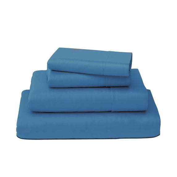 Dormir Queen Sheets Set Cotton Dark Blue 400 Thread Count, Sateen Weave ...