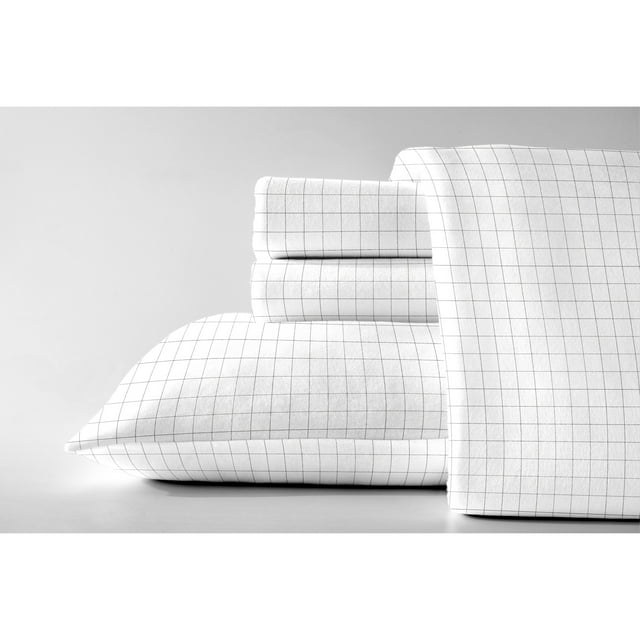 Dormisette Luxury German Flannel 6-ounce Hemstitch Bed Sheet Set White ...