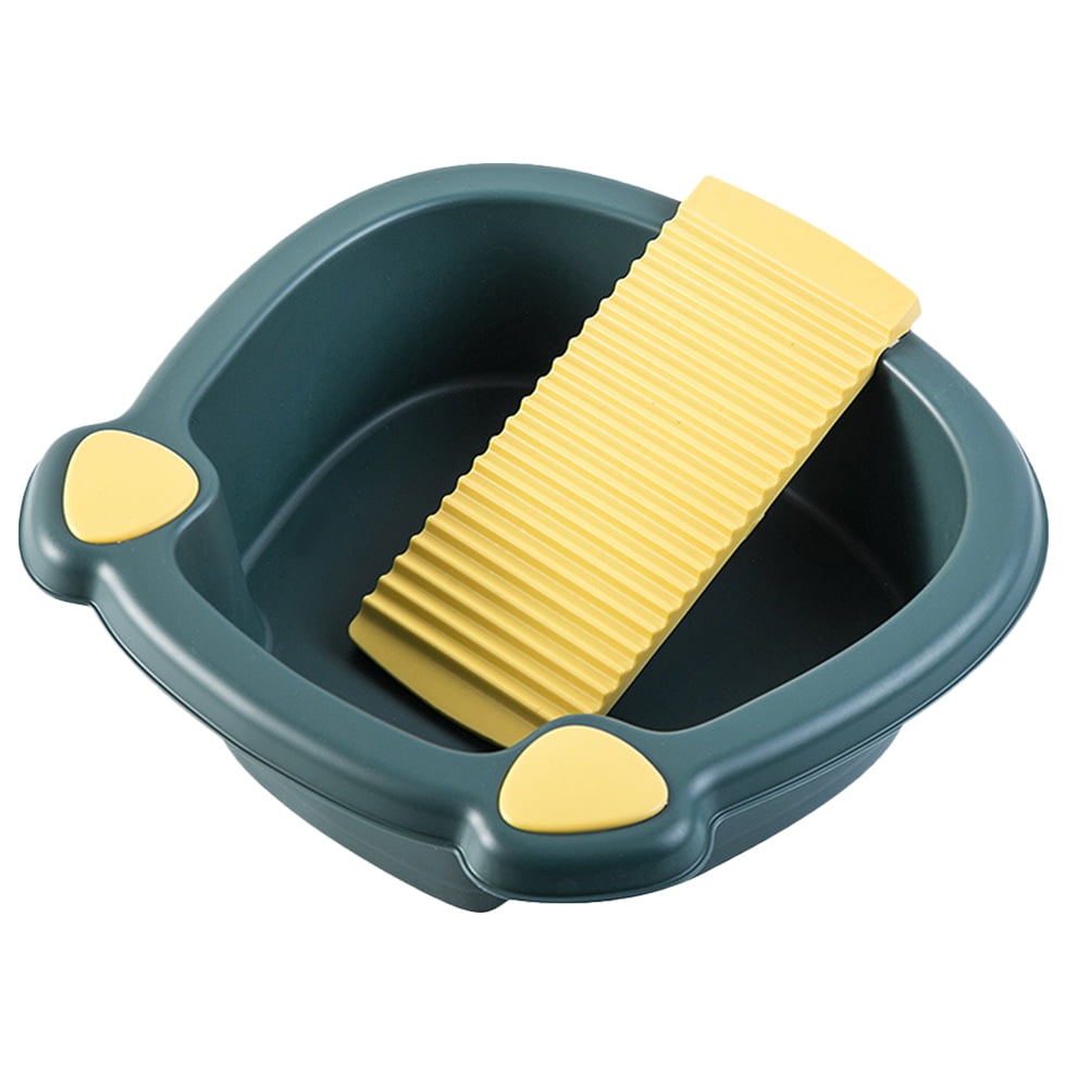 1 Set Washboard Basin for Hand Washing Clothes and Small Delicate Items ...