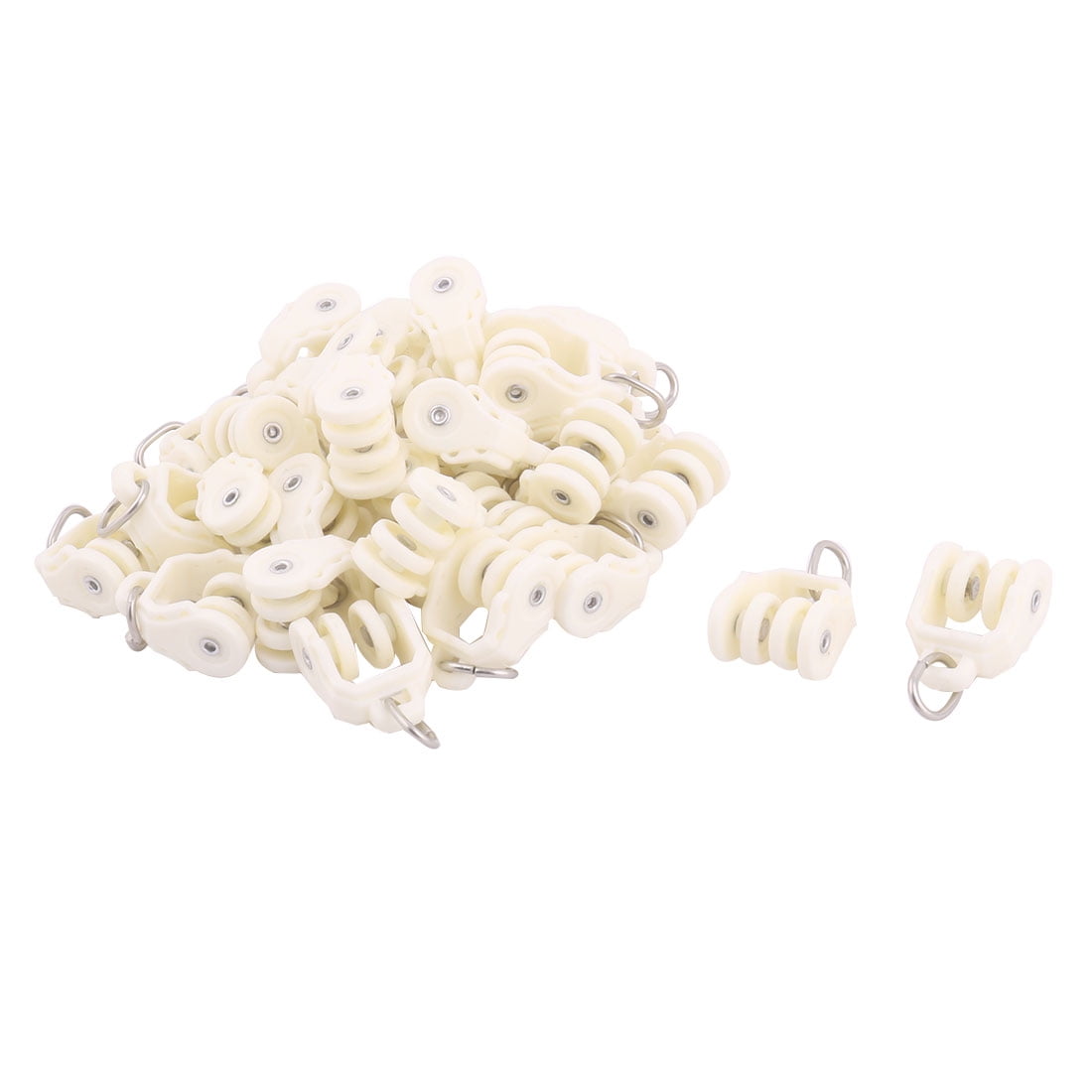 Dormitory Plastic Curtain Drapery Track Rail Slide Roller Carrier White ...