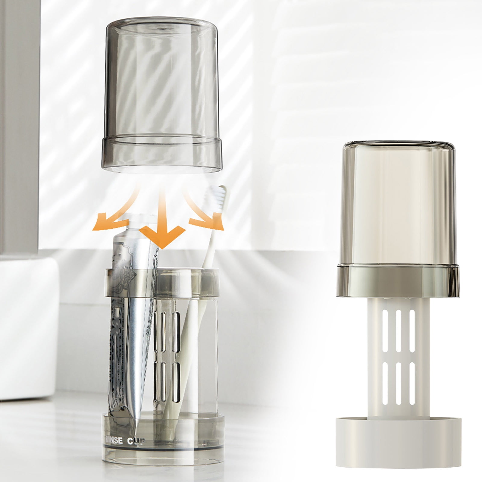 Dormitory Toothbrush Holder, 3-in-1 Toothpaste Storage, Compact Design ...