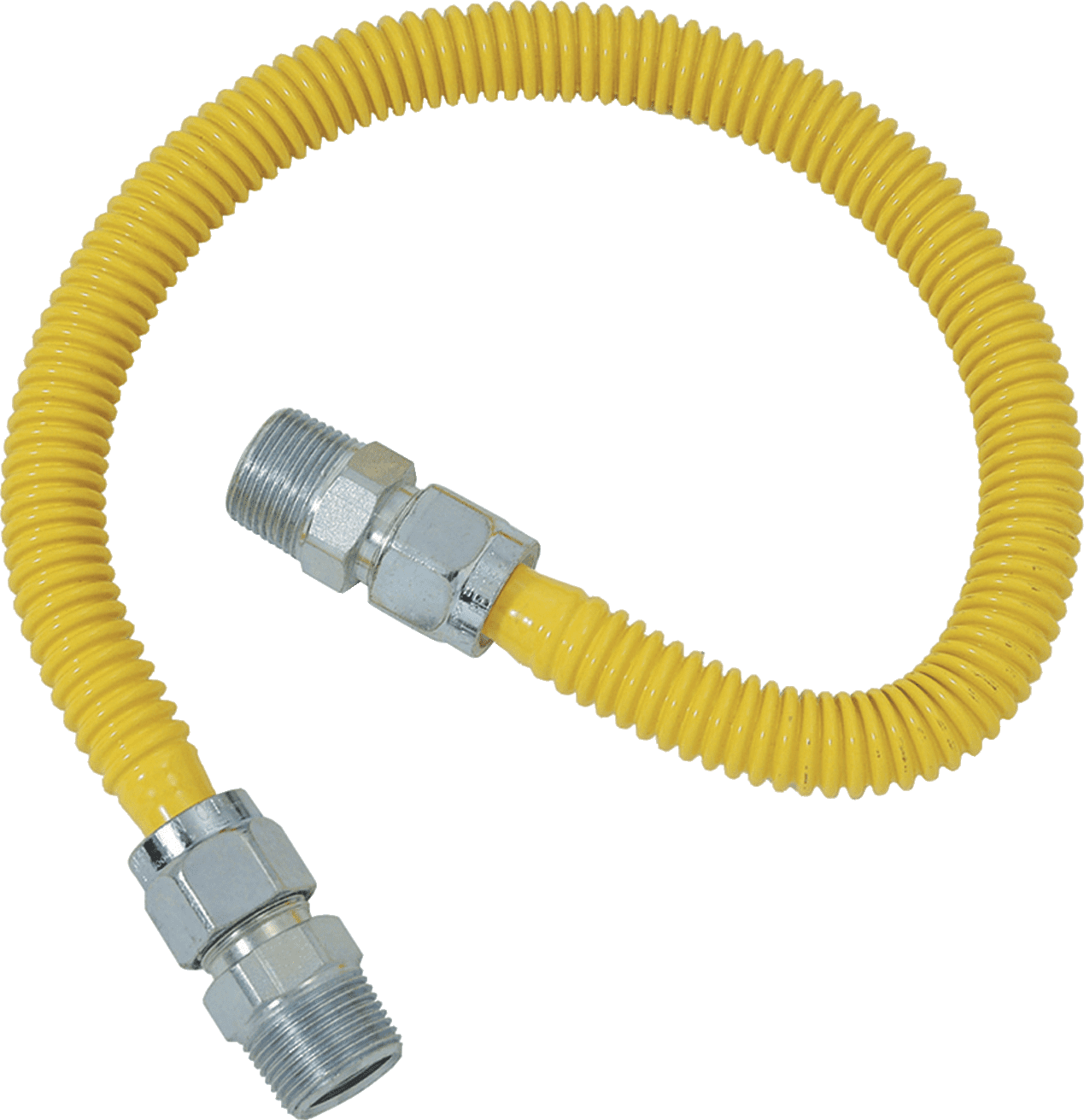 Dormont 5/8 In. OD x 1/2 In. ID Coated SS Gas Connector, 1/2 In. MIP x ...