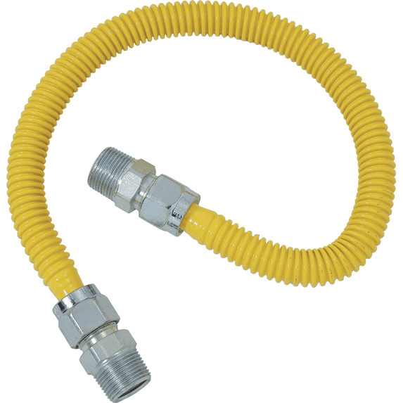 Dormont 5/8 In. OD x 1/2 In. ID Coated SS Gas Connector, 1/2 In. MIP x ...