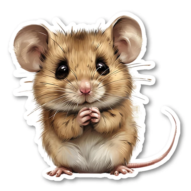 Dormouse Sticker, Wildlife Water Resistant, Water Bottle, Notebook, Laptopphone Decal Water ...