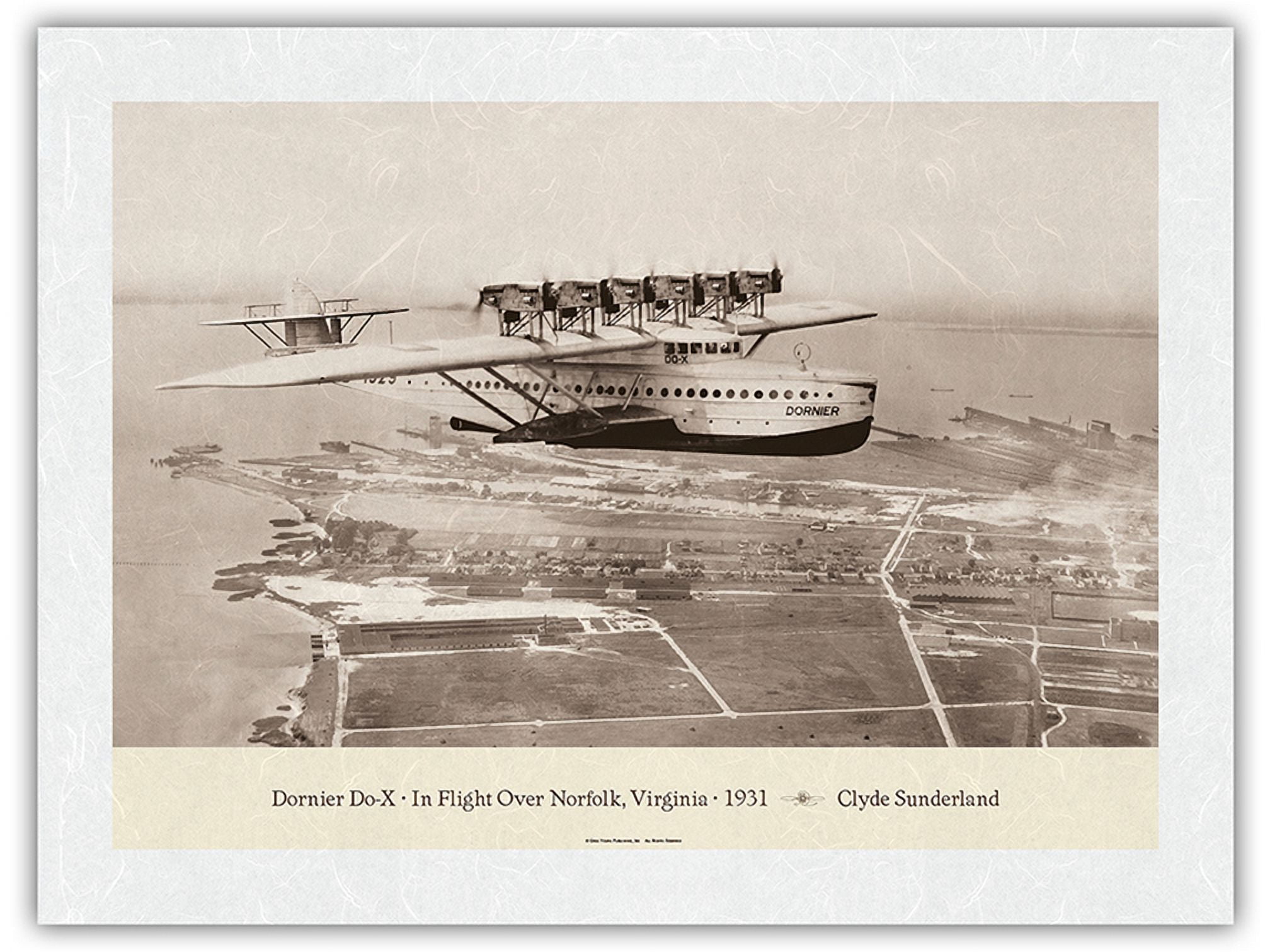 Dornier Do-X - In Flight Over Norfolk Virginia 1931 - German Long-Range ...