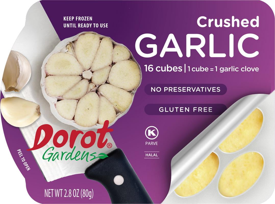 Dorot Gardens Fresh Frozen Crushed Garlic Ovals, Convenient Seasoning ...