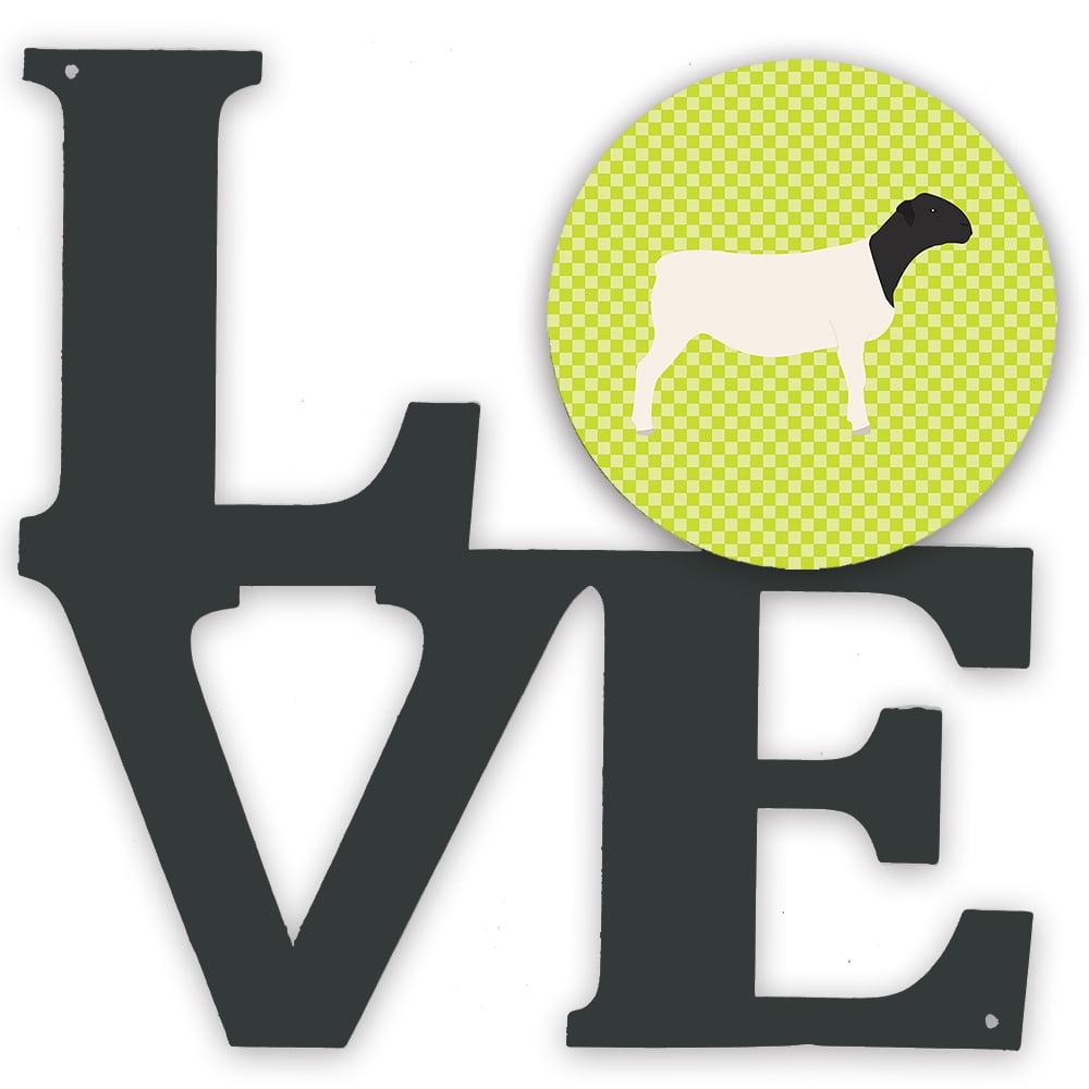 Dorper Sheep Green Metal Wall Artwork LOVE - Walmart.com