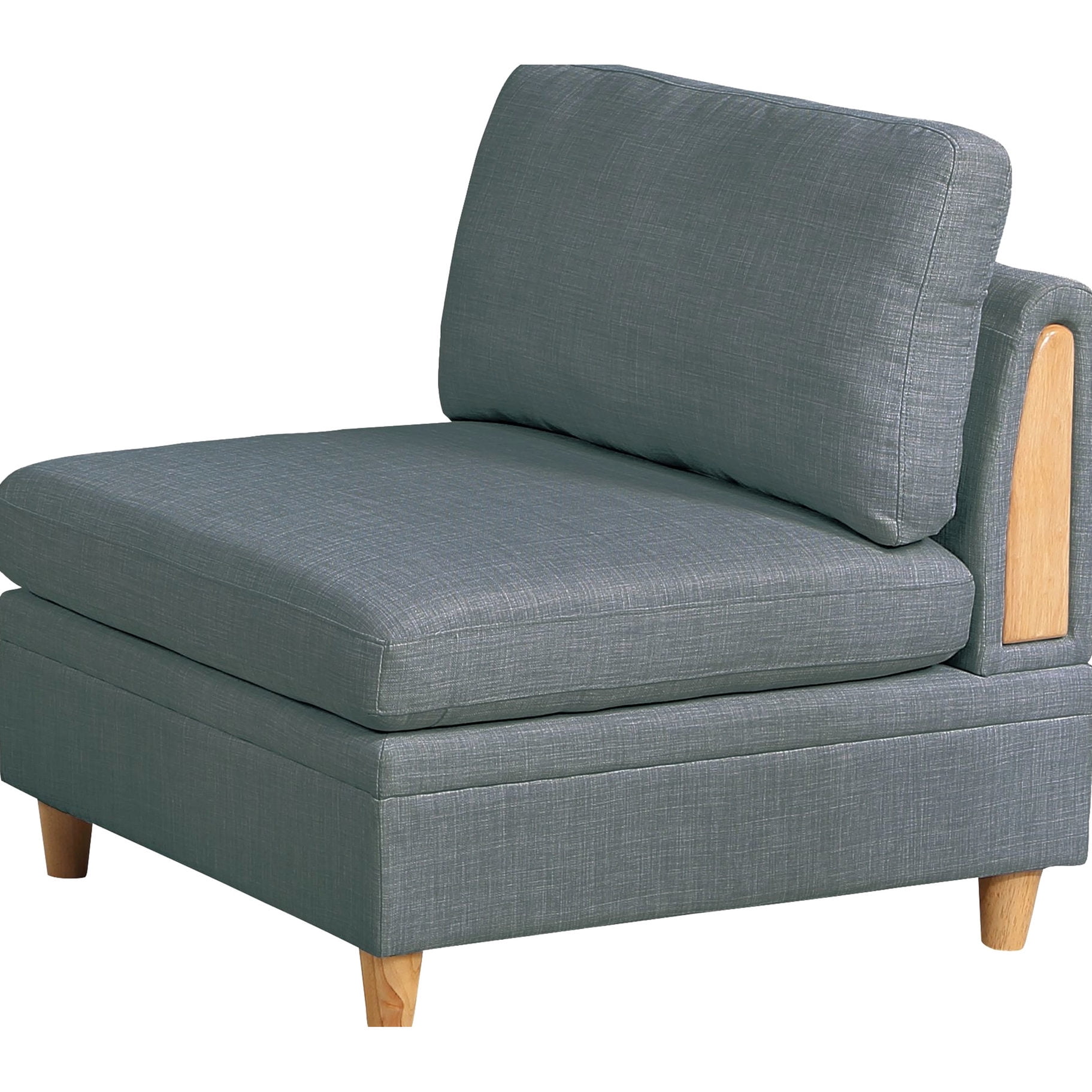 Dorris Grey Fabric - Comfortable Armless Chair - In Primary Living ...