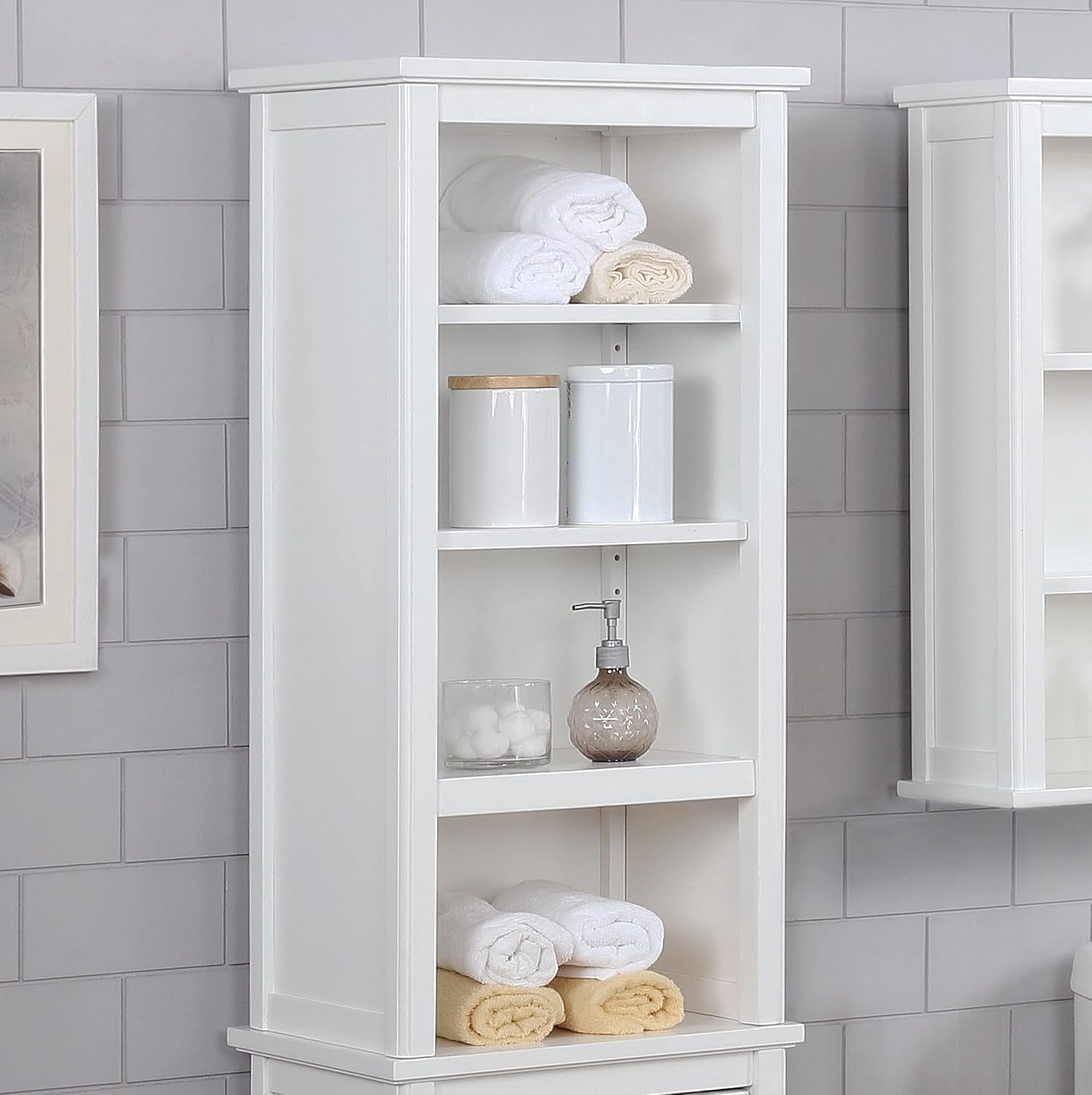 Dorset Bathroom Shelf Hutch – 13-Inch-Deep Shelving Unit with ...