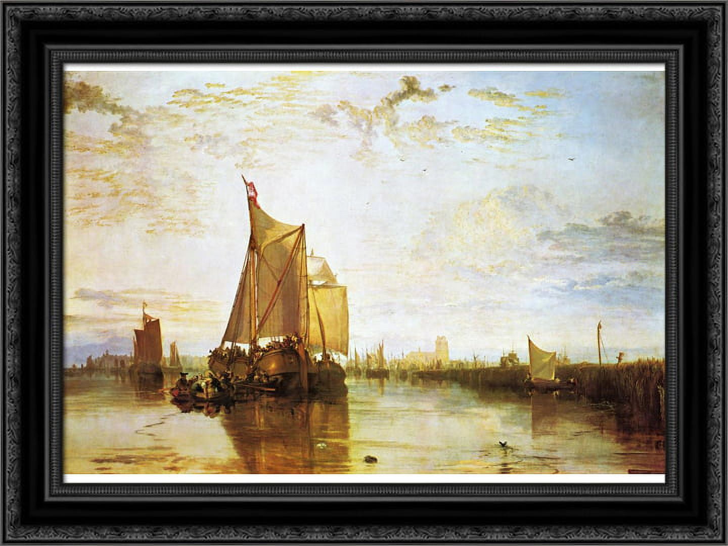 Dort, the Dort Packet'Boat from Rotterdam Bacalmed 24x19 Black Ornate ...