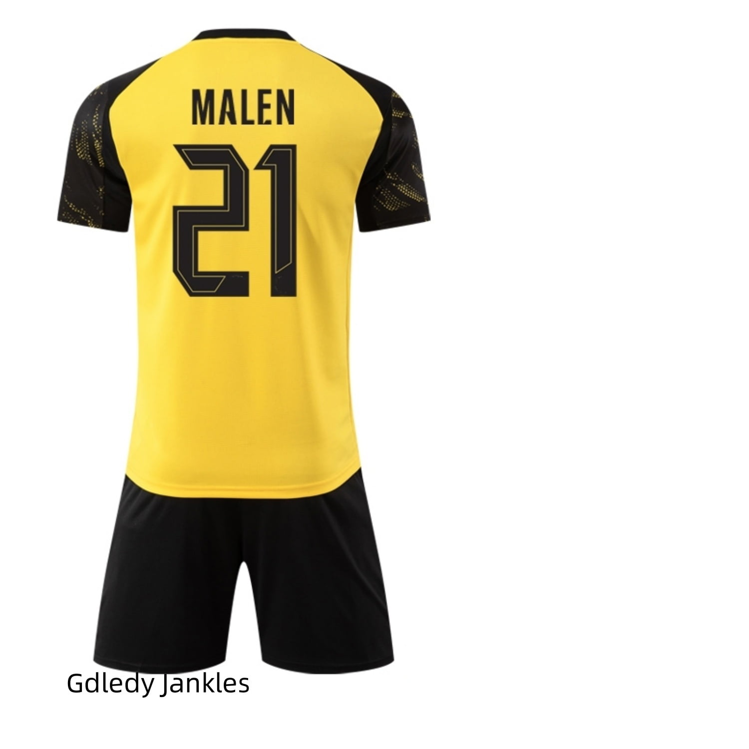 Dortmund 25/26 Home Soccer Shirt and Shorts with Malen 21 Printing - Walmart.com