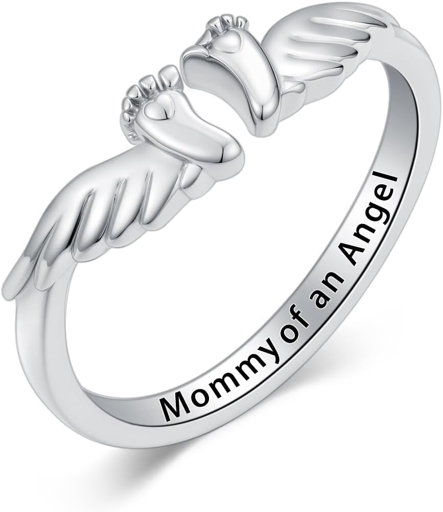 Dorunmo Miscarriage Ring for Women 925 Sterling Silver Mother - Loss of ...