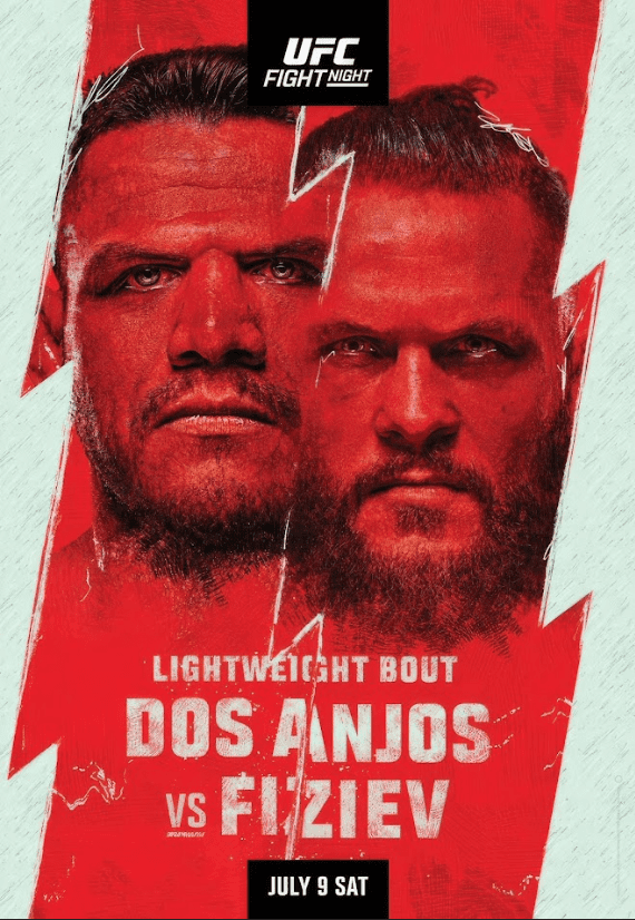 Dos Anjos vs Fiziev Poster 24x36 - Lightweight Showdown, Elite Strikers ...