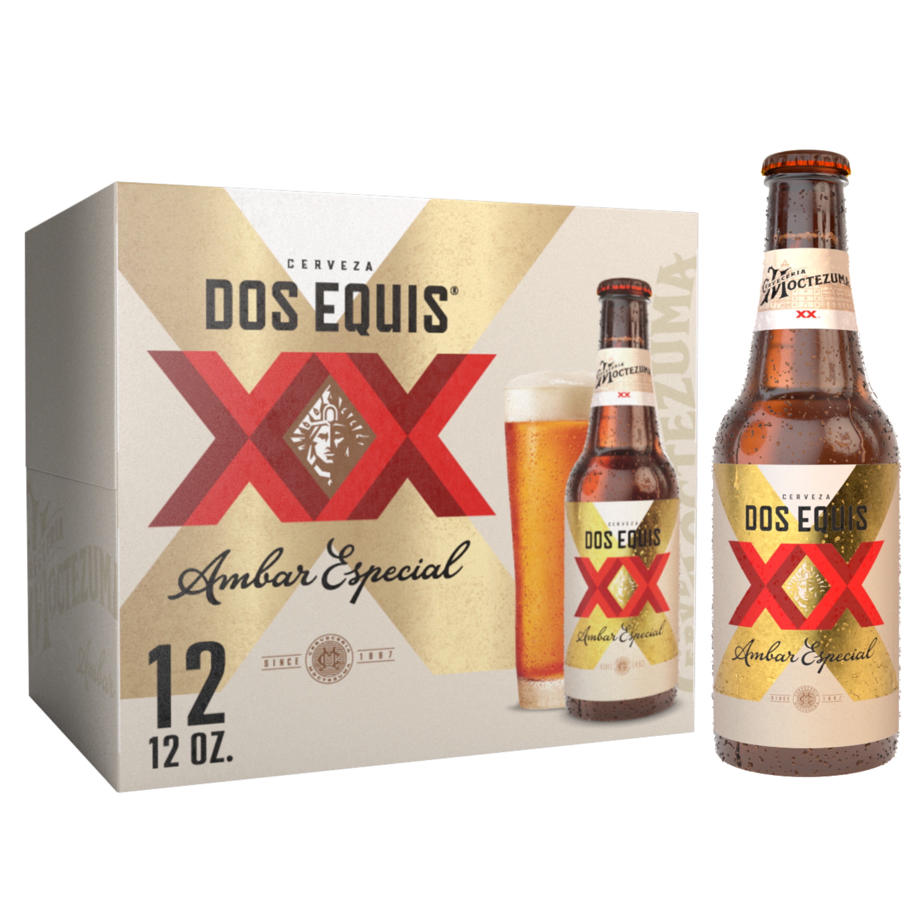 Dos Equis Ambar Mexican Lager Beer, 12 Pack, 12 fl oz Bottles - Walmart.com