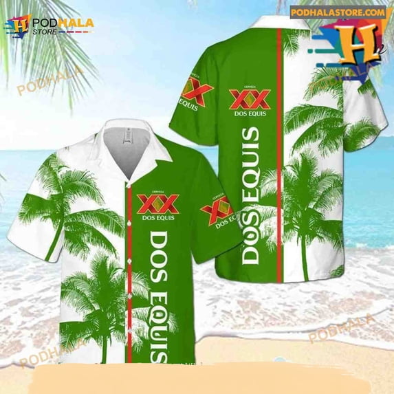 Dos Equis Beer Palm Tree Hawaiian Shirt - Walmart.com