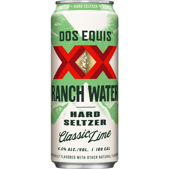 Dos Equis Ranch Water Hard Seltzer Classic Lime, Single 24 fl oz Can ...